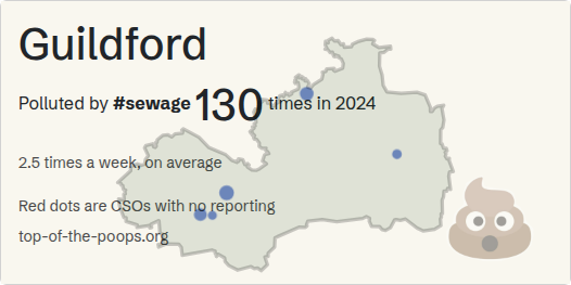 Top of the Poops | Constituency | Guildford| Polluted by Thames Water