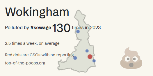 Top of the Poops | Constituency | Wokingham| Polluted by Thames Water