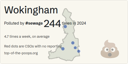 Top of the Poops | Constituency | Wokingham| Polluted by Thames Water